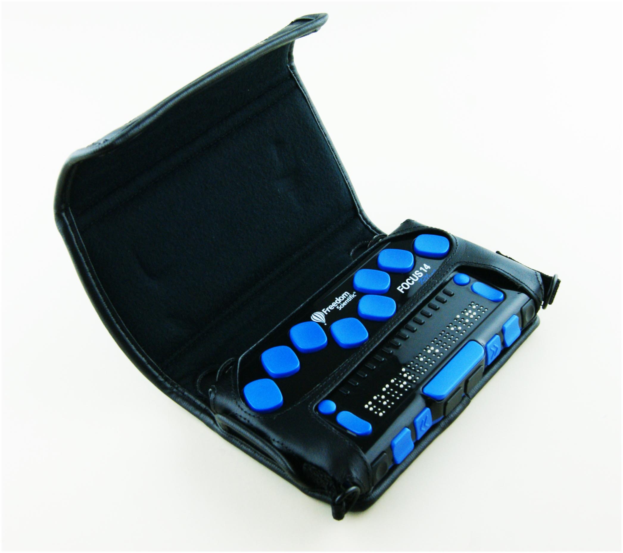 Focus 14 Blue Läderväska - Insyn